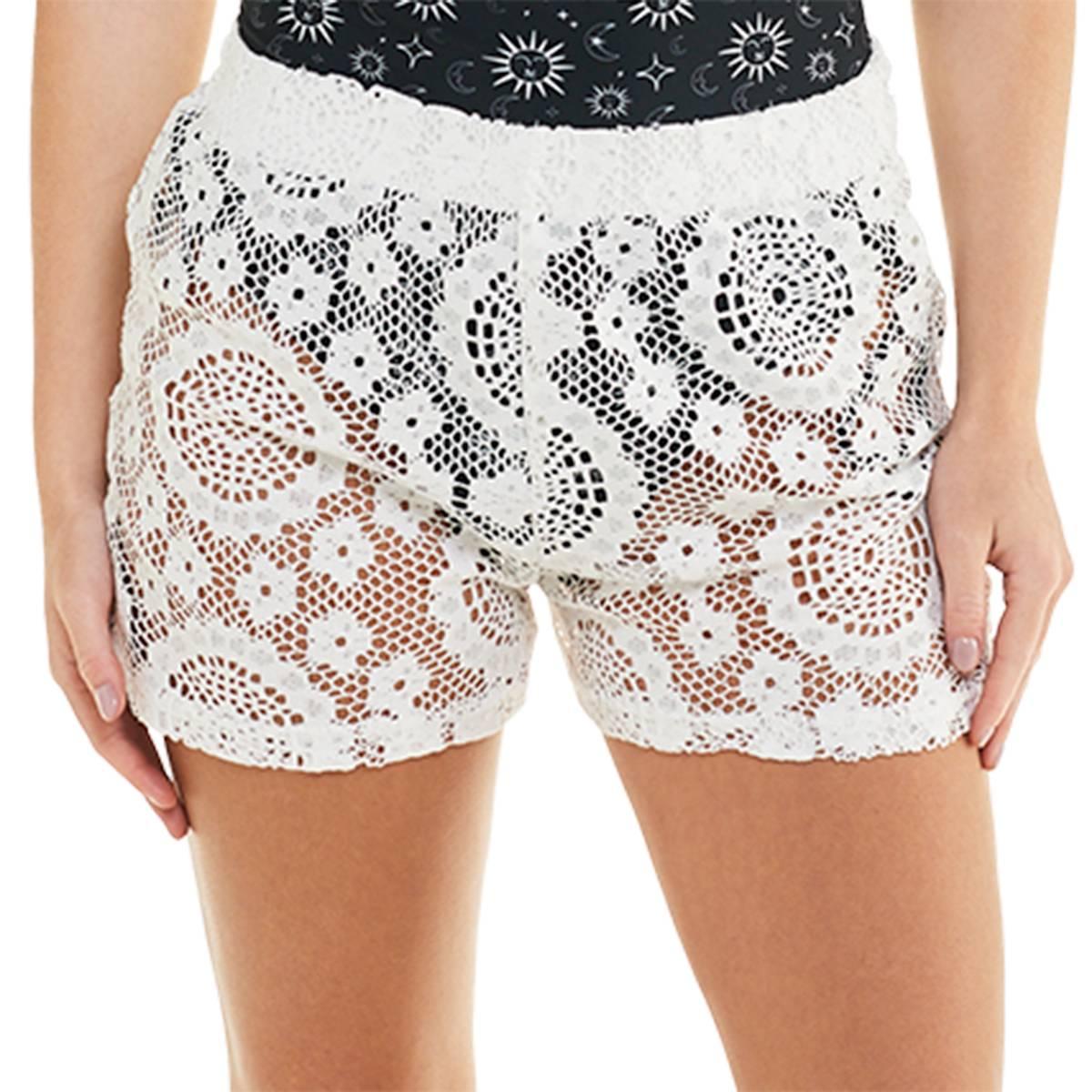 Click here for Juniors Cover Me Marakuja Crochet Beach Shorts prices