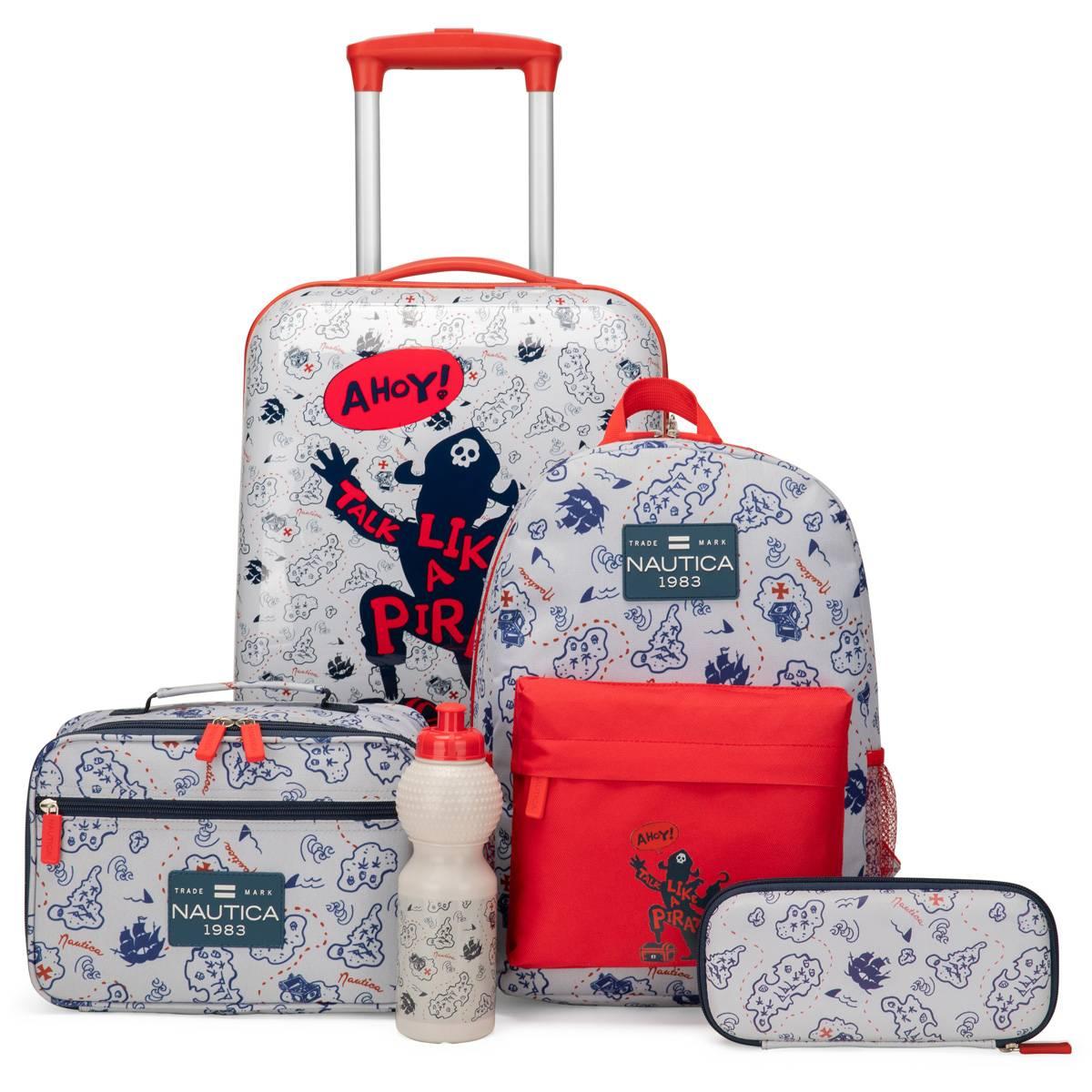 Nautica Kids Adventure 5-Piece Back to School Carry-On Luggage Set - Multi