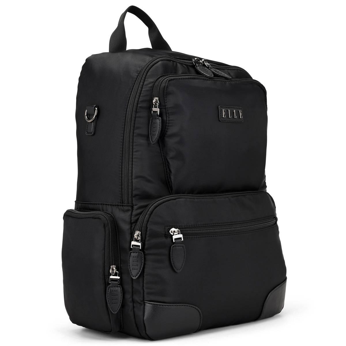 Click here for ELLE Voyage Twill and Vegan Leather Backpack prices