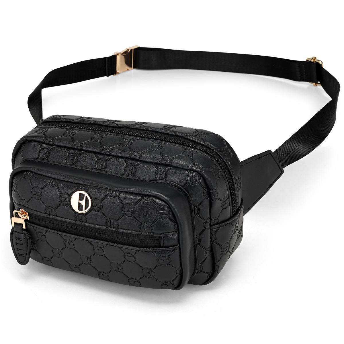 Click here for ELLE Compass Vegan Leather Monogram Sling Bag prices