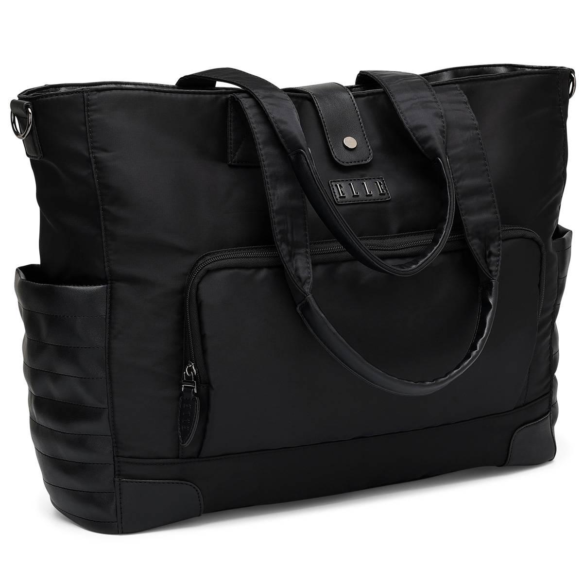 Click here for ELLE Voyage Twill and Vegan Leather Weekender Tote... prices