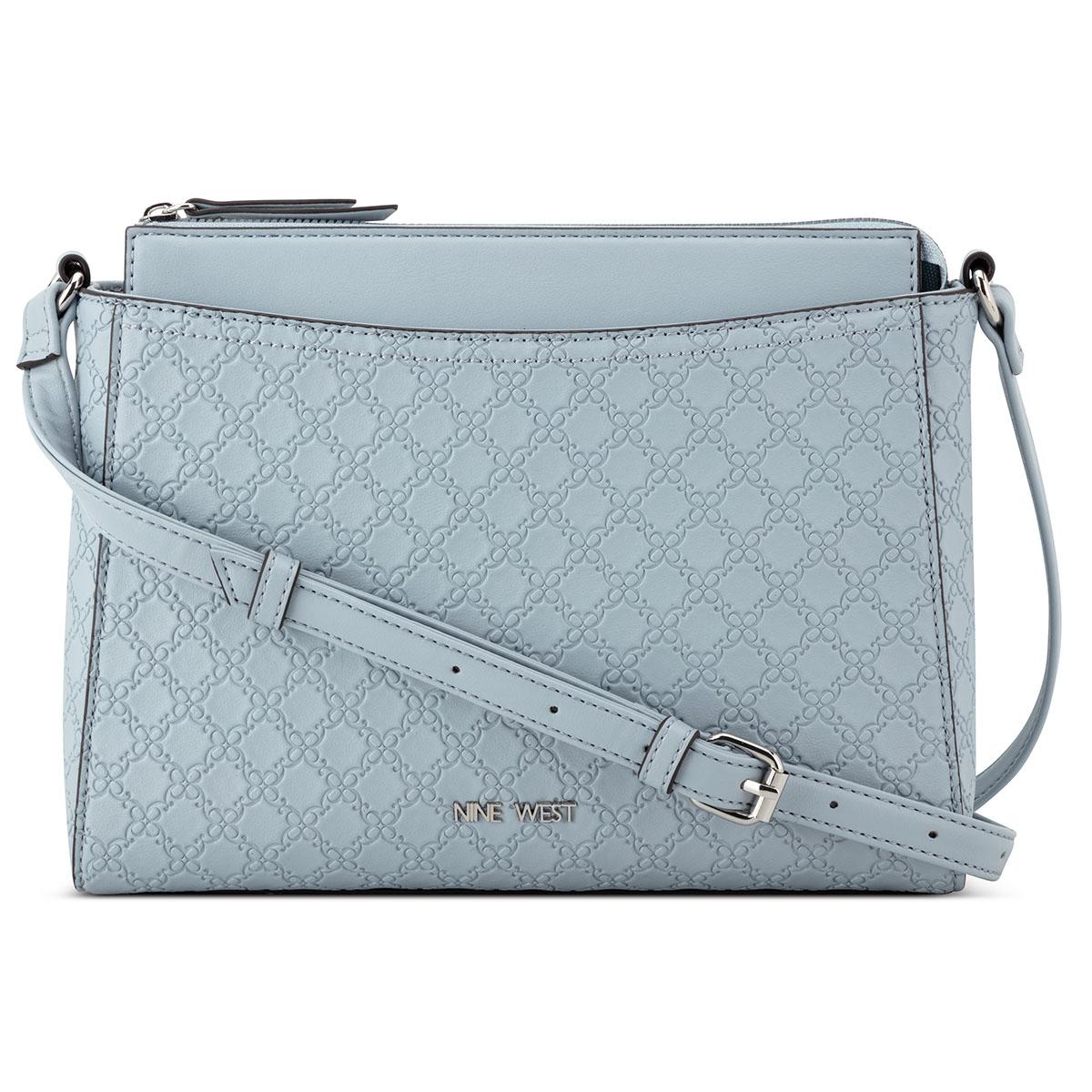 Click here for Nine West Bowie Mini Top Zip Crossbody - Ice Blue prices