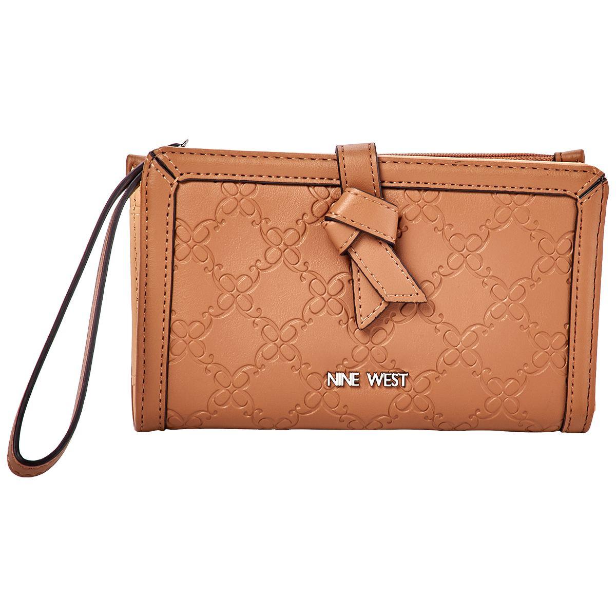 Click here for Nine West Isidore Embossed Phone Wristlet - Clay prices