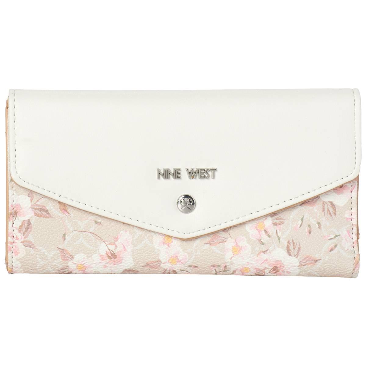 Click here for Womens Nine West Norah Multi Wallet - Milk Logo Fl... prices