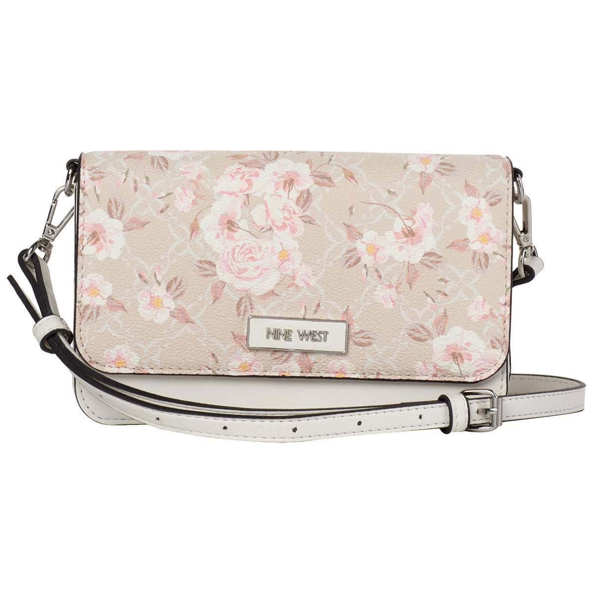 Click here for Nine West Shonda Crossbody Wallet - Milk Logo Flor... prices