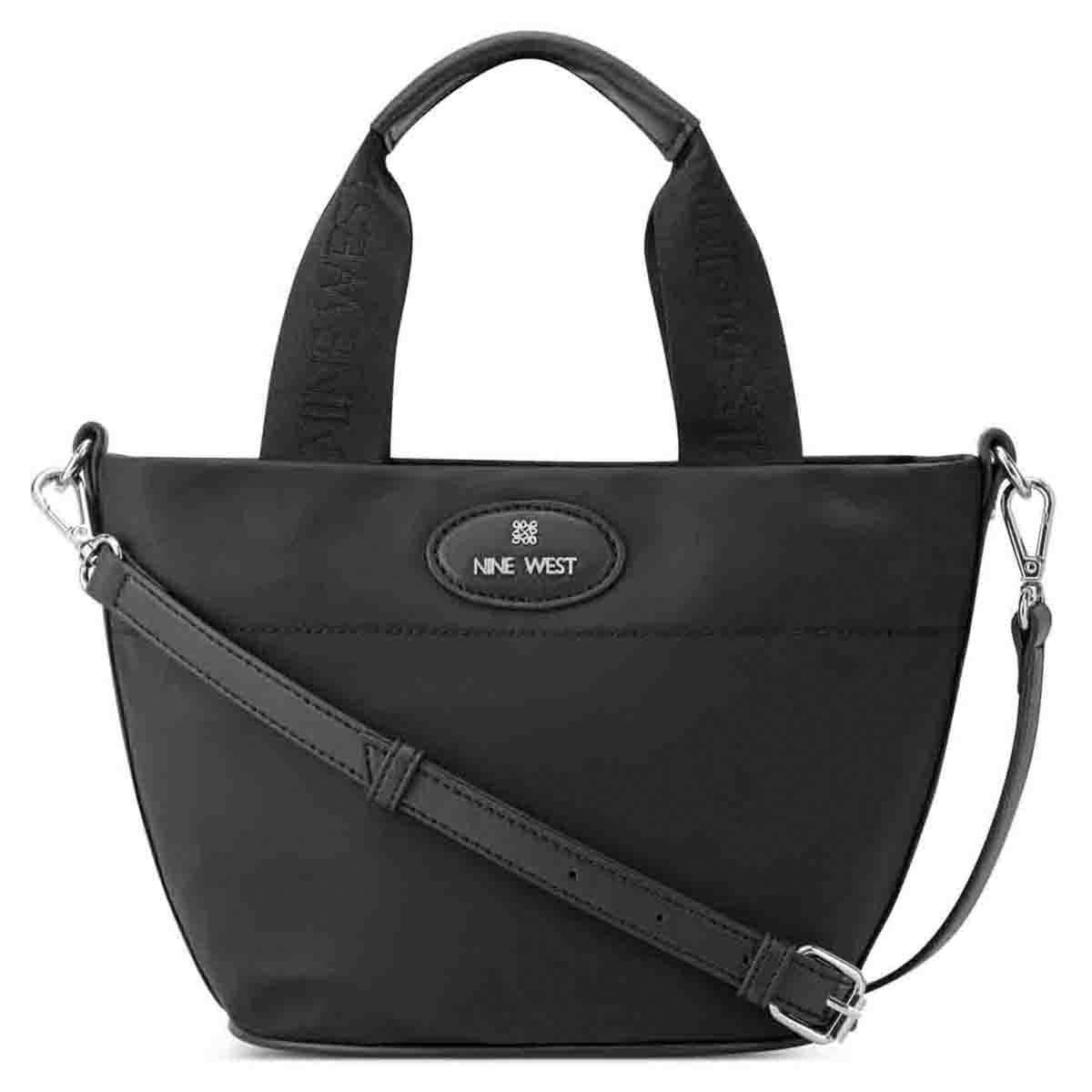 Nine West Pyper Mini Crossbody Tote Bag - Mocha Logo Mahogany
