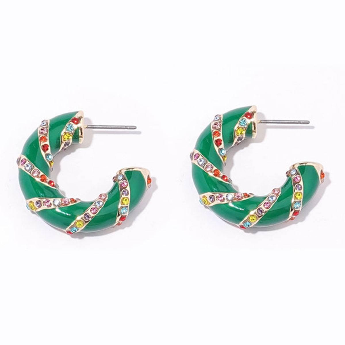 Click here for Red & Green Wreath Hoop Earrings prices
