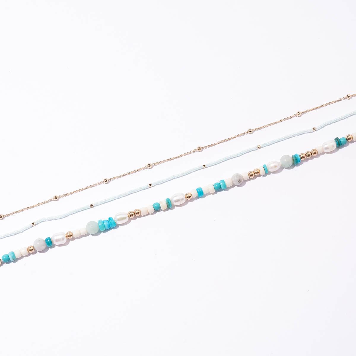 Click here for Ashley 3pc. Gold-Tone Dotted Coastal Serene Anklet... prices