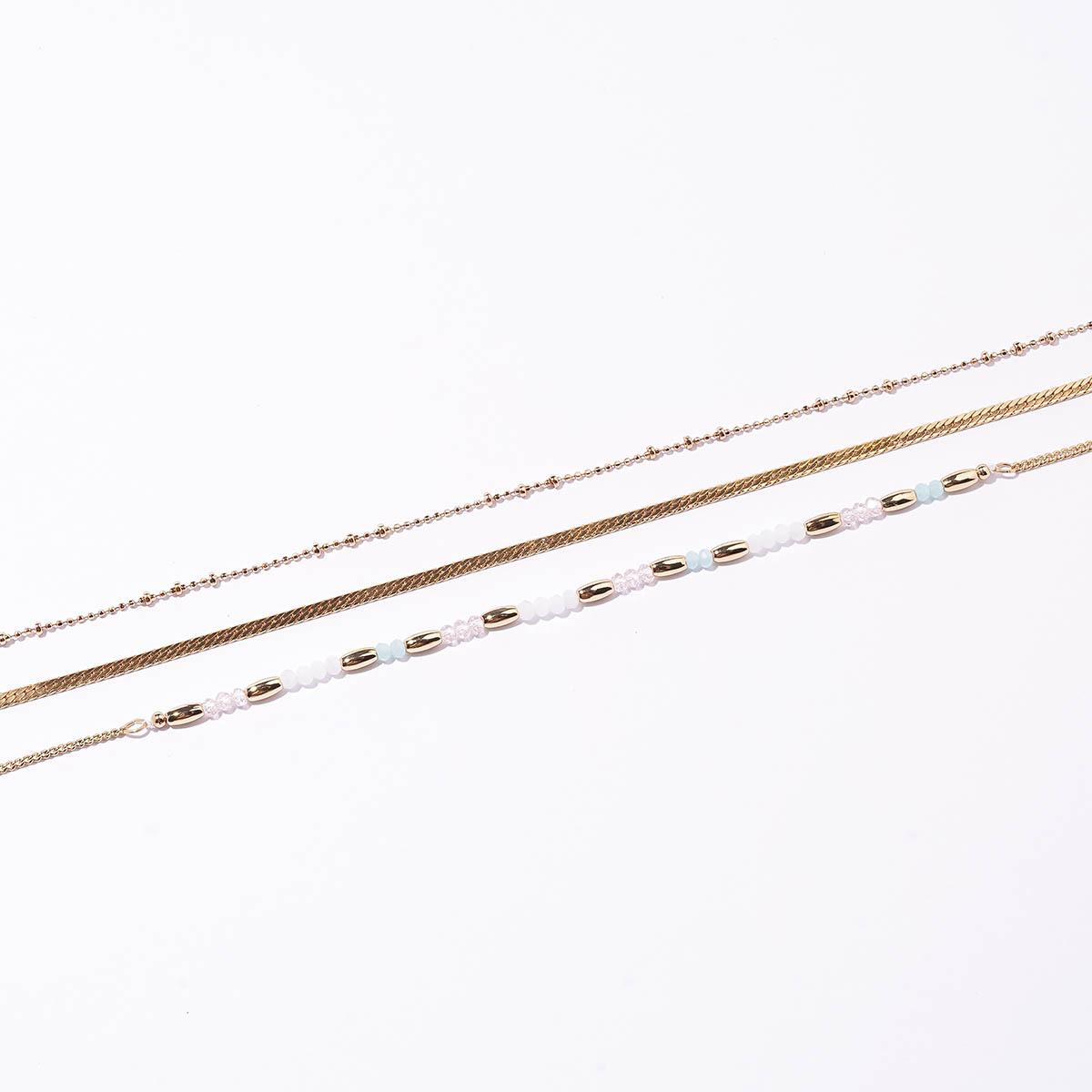 Click here for Ashley 3pc. Gold Pastel Dreamy Dotted Anklet Set prices