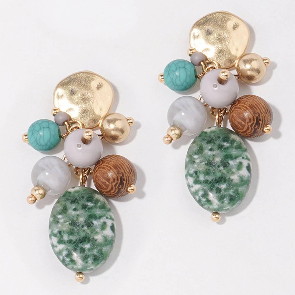 Click here for Ashley Cooper(tm) Green Shaky Cluster Beaded Drop... prices