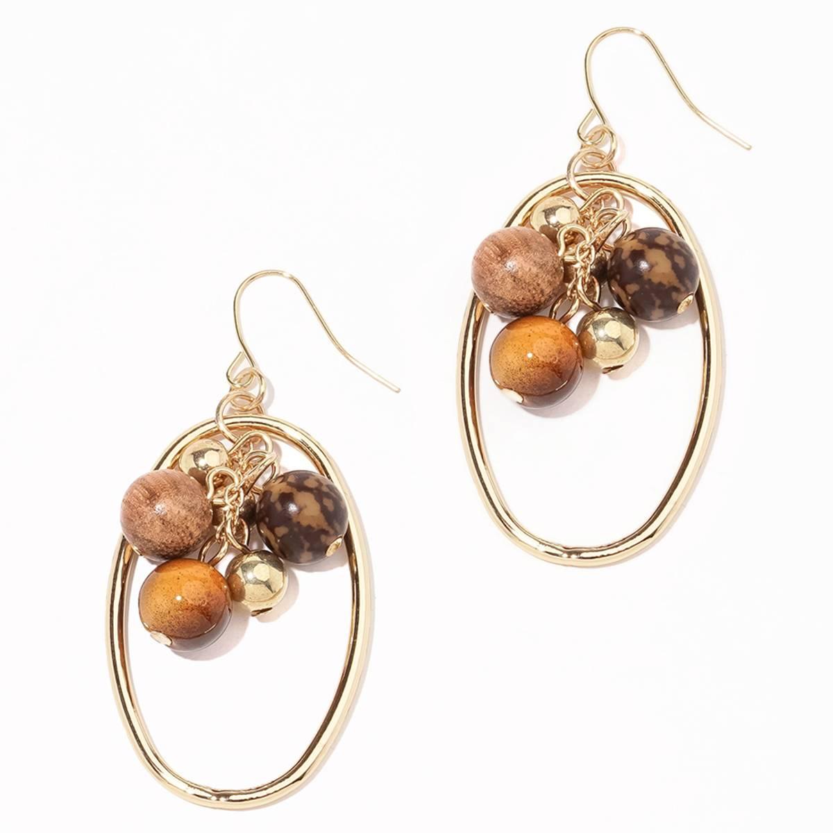 Click here for Ashley Cooper(tm) Clustered Brown Beads with Oval... prices