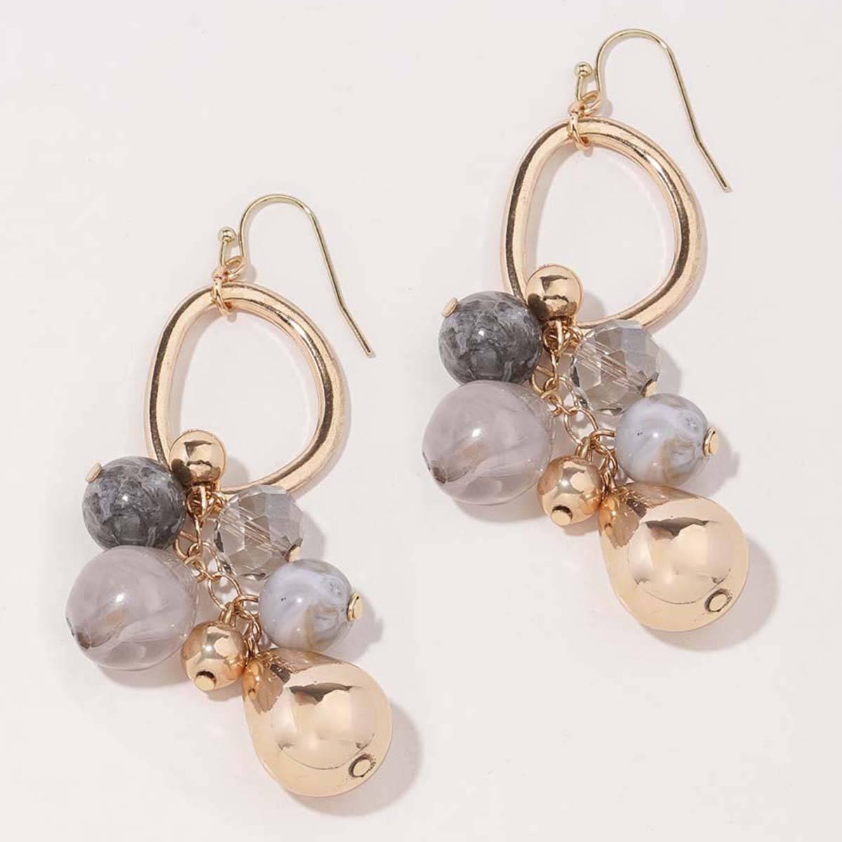 Click here for Ashley Cooper(tm) Gold-Tone Abstract Ring Bead Clu... prices