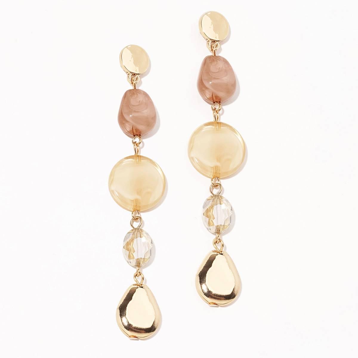 Click here for Ashley Cooper(tm) Gold-Tone Brown & Metal Beaded L... prices