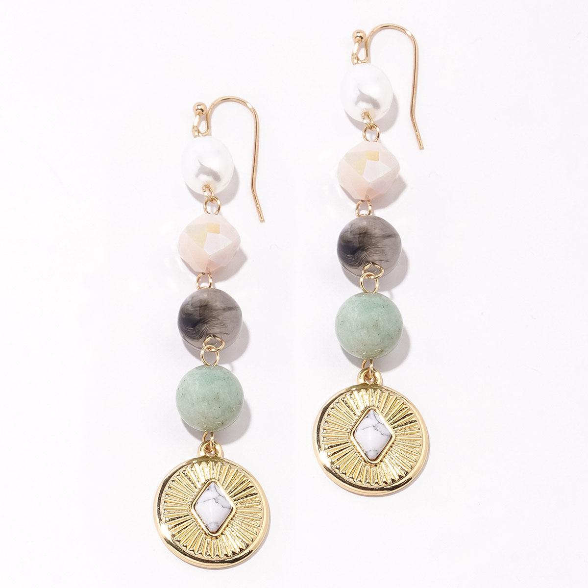 Click here for Ashley Cooper(tm) Shiny Gold-Tone Linear Multi-Bea... prices