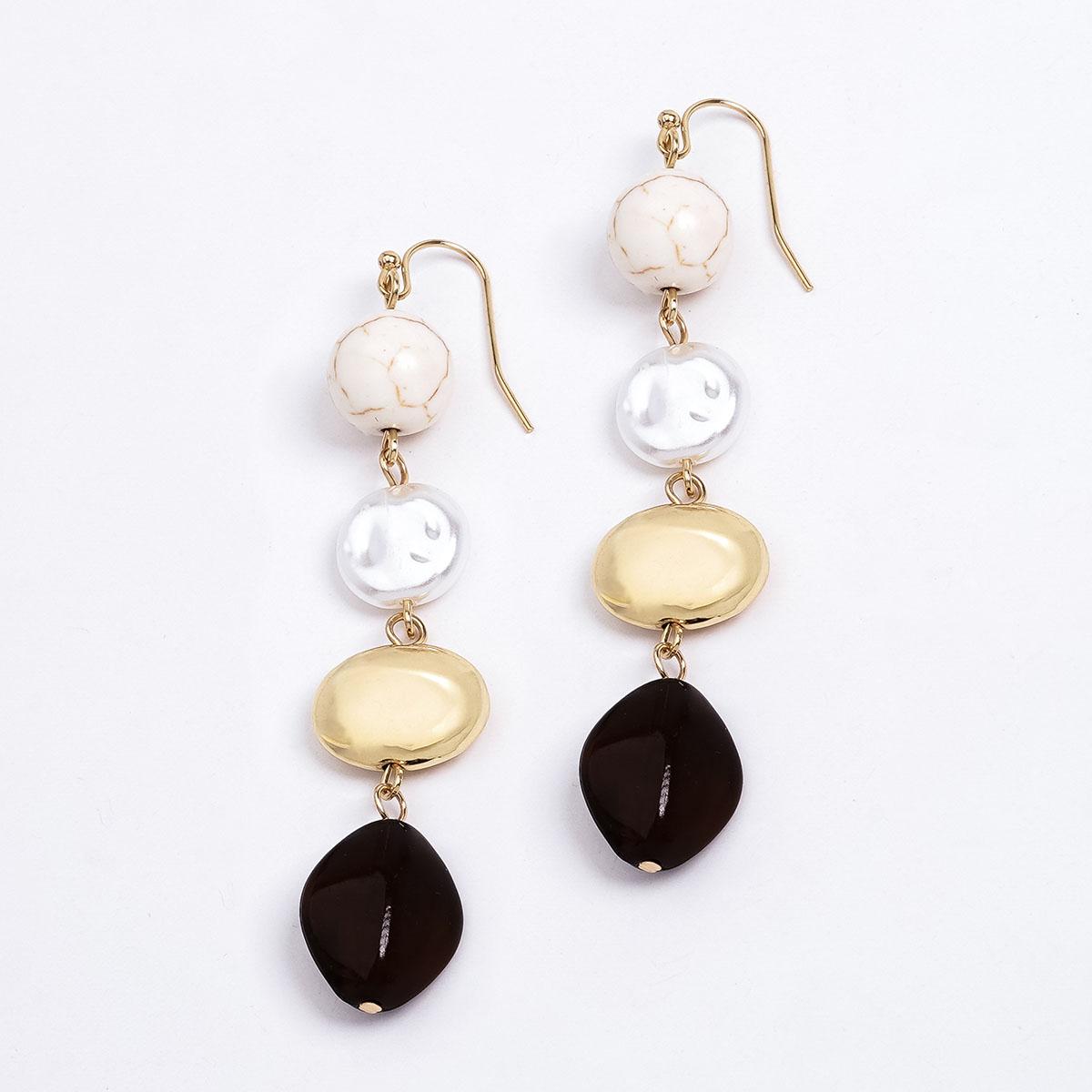 Click here for Ashley Cooper(tm) Shiny Gold-Tone Linear Earrings... prices