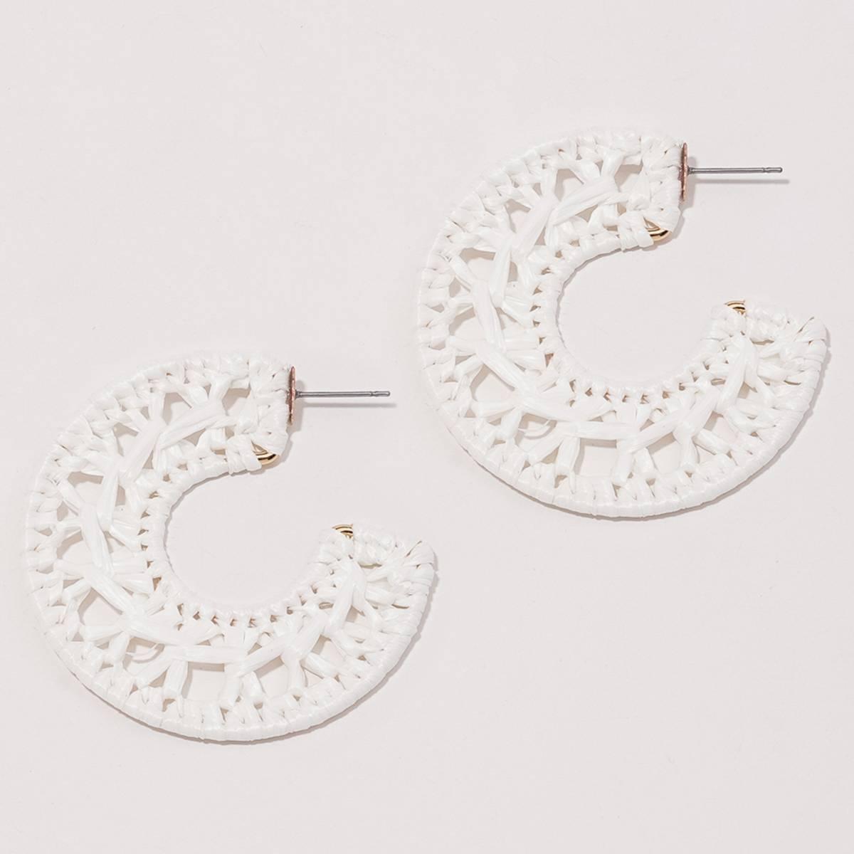 Click here for Ashley Cooper(tm) White Lace Like Raffia C Hoop Ea... prices