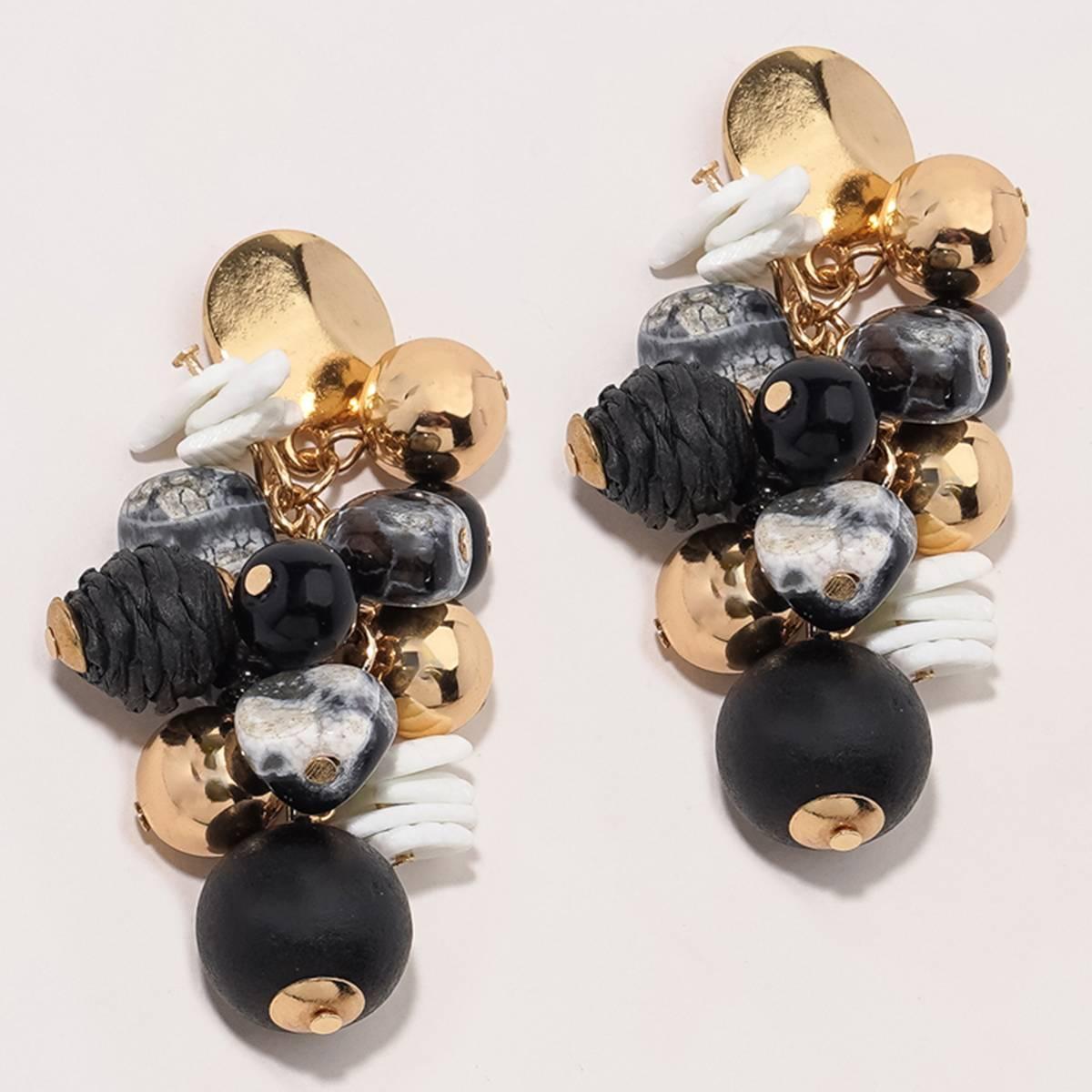 Click here for Ashley Cooper(tm) Black Raffia & White Bead Cluste... prices