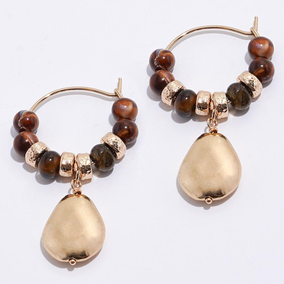 Click here for Ashley Cooper(tm) Dark Berry Beaded Teardrop Dangl... prices