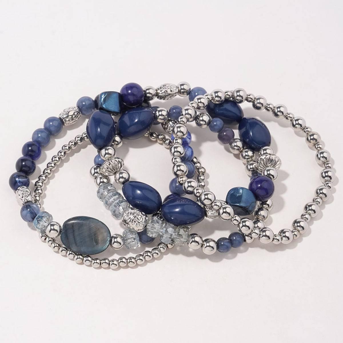 Click here for Ashley Cooper(tm) 5pc. Blue Tone Stretch Bracelet... prices