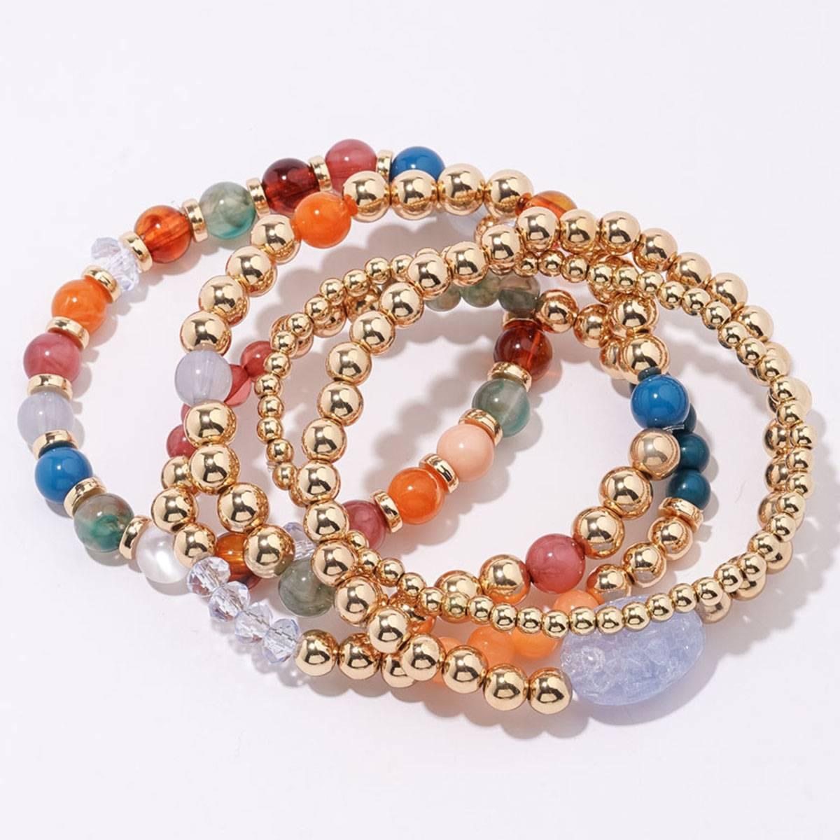 Click here for Ashley Cooper(tm) 5pc. Strands Gold & Multi Bead B... prices