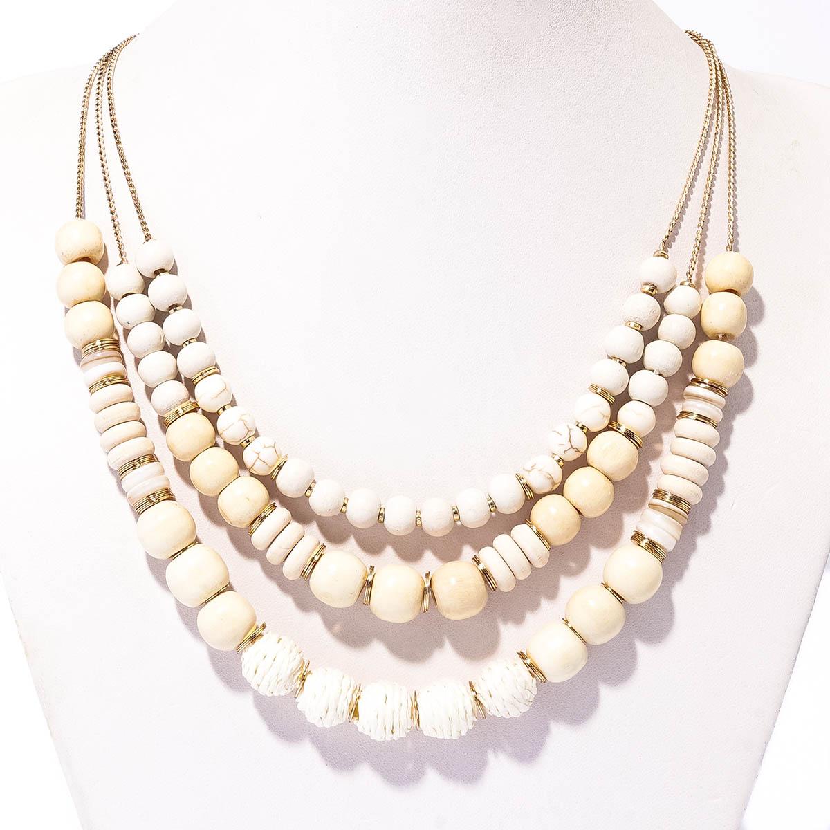 Click here for Ashley Cooper(tm) Gold Tone & Cream Multi-Strand N... prices
