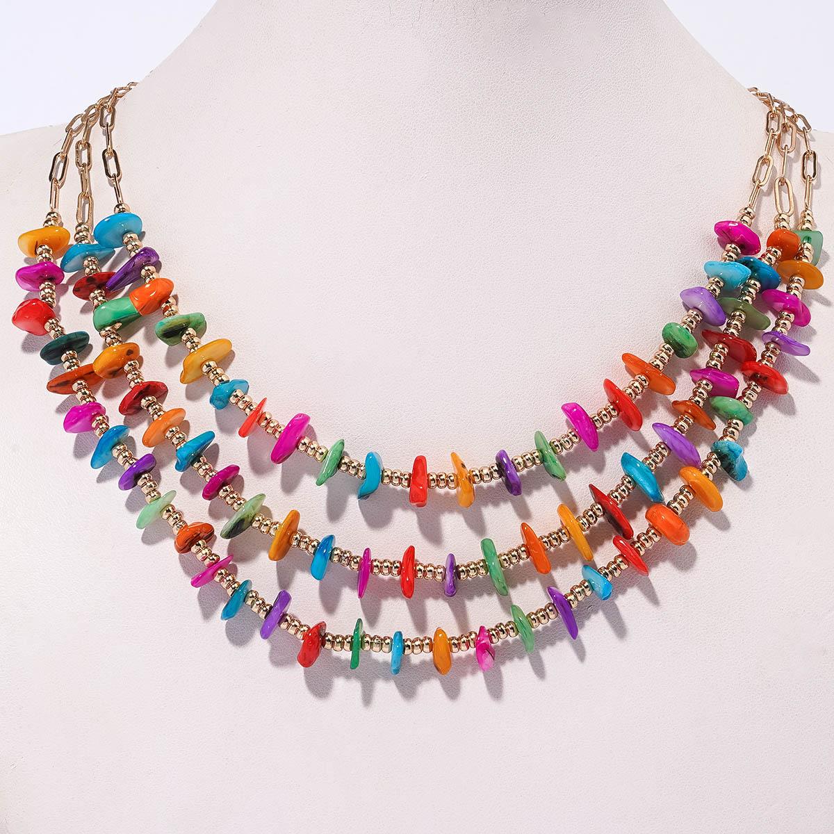 Click here for Ashley Cooper(tm) Multi Bright 3 Rows Layered Neck... prices