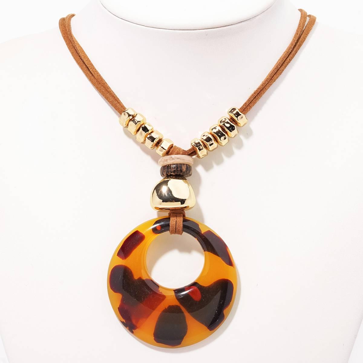 Click here for Ashley Cooper(tm) Brown Corded Necklace with Faux... prices