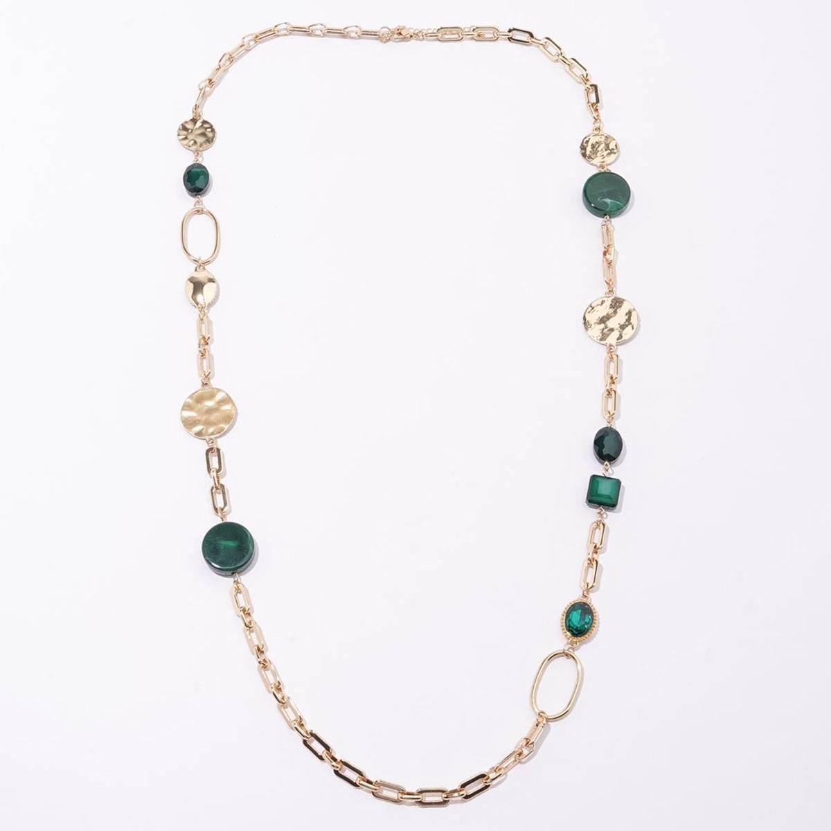 Click here for Ashley Cooper(tm) Green Bead & Metal Disc Long Nec... prices