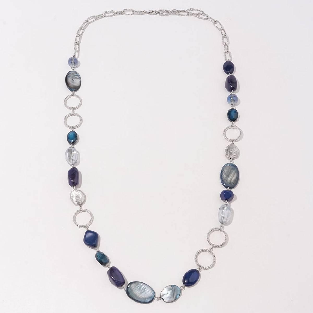 Click here for Ashley Cooper(tm) Textured Ring Chain w/ Blue Shel... prices