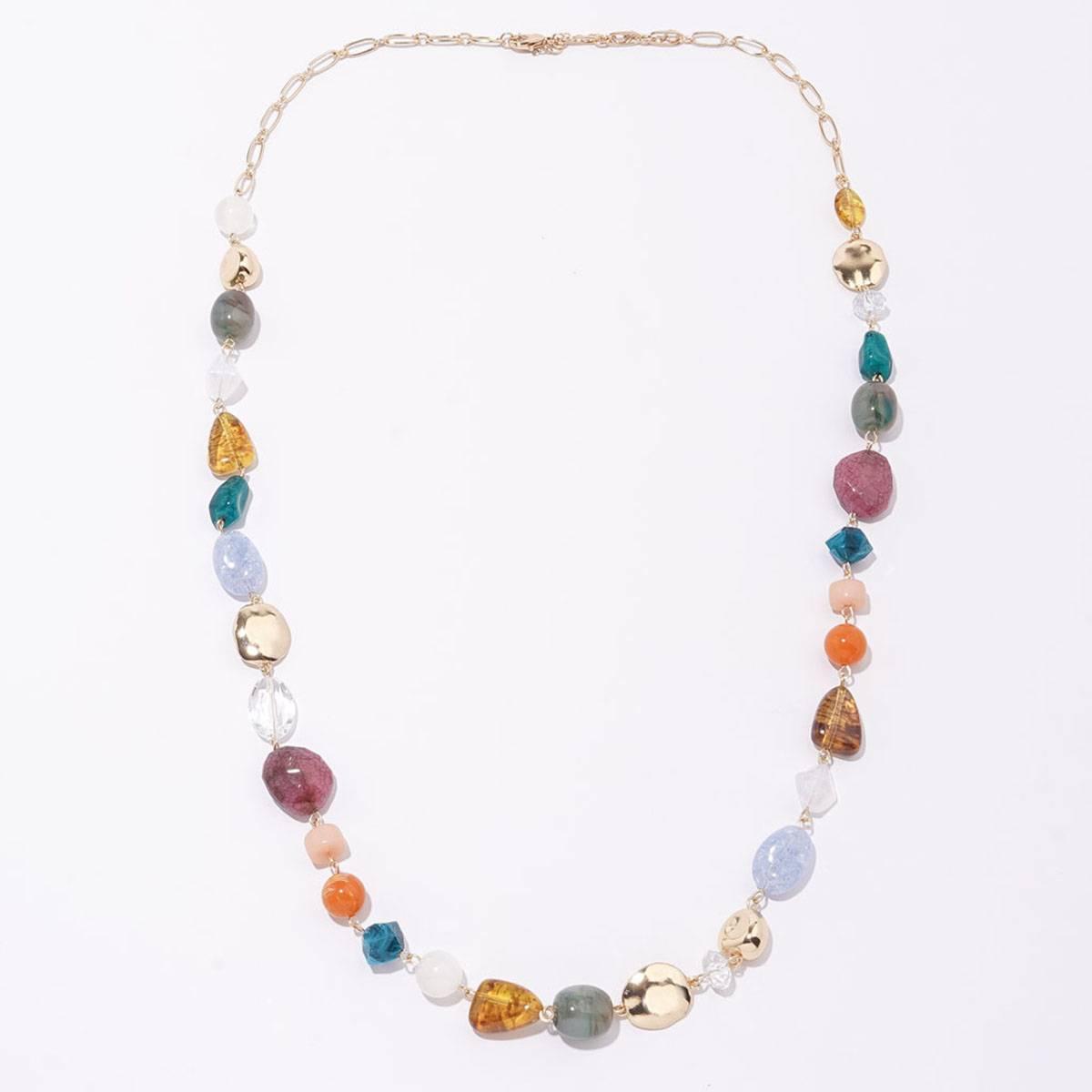 Click here for Ashley Cooper(tm) Shiny Gold Multi Bead Long Neckl... prices