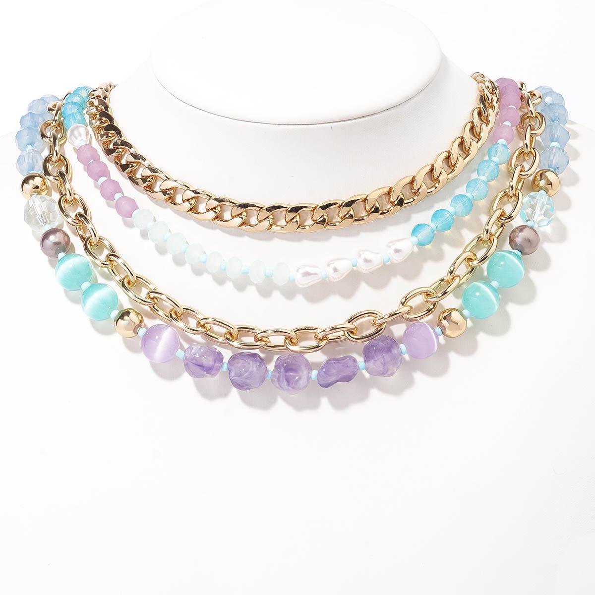 Click here for Ashley Cooper(tm) Purple Multi-Tone Beaded Necklac... prices