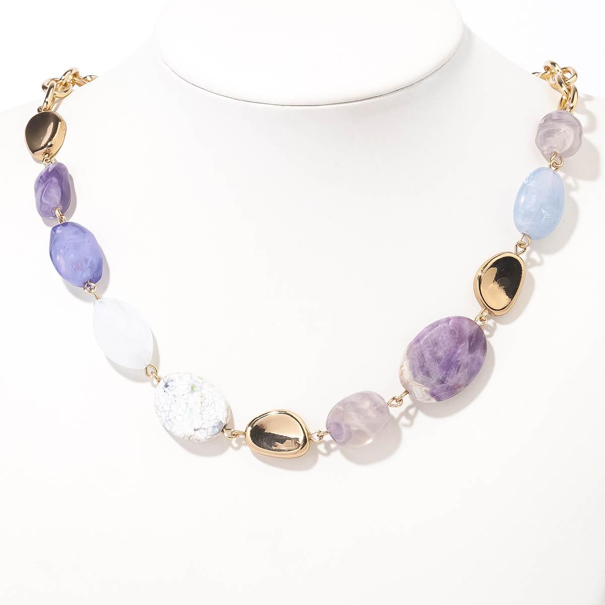 Click here for Ashley Cooper(tm) Gold-Tone & Purple-Tone Collar N... prices