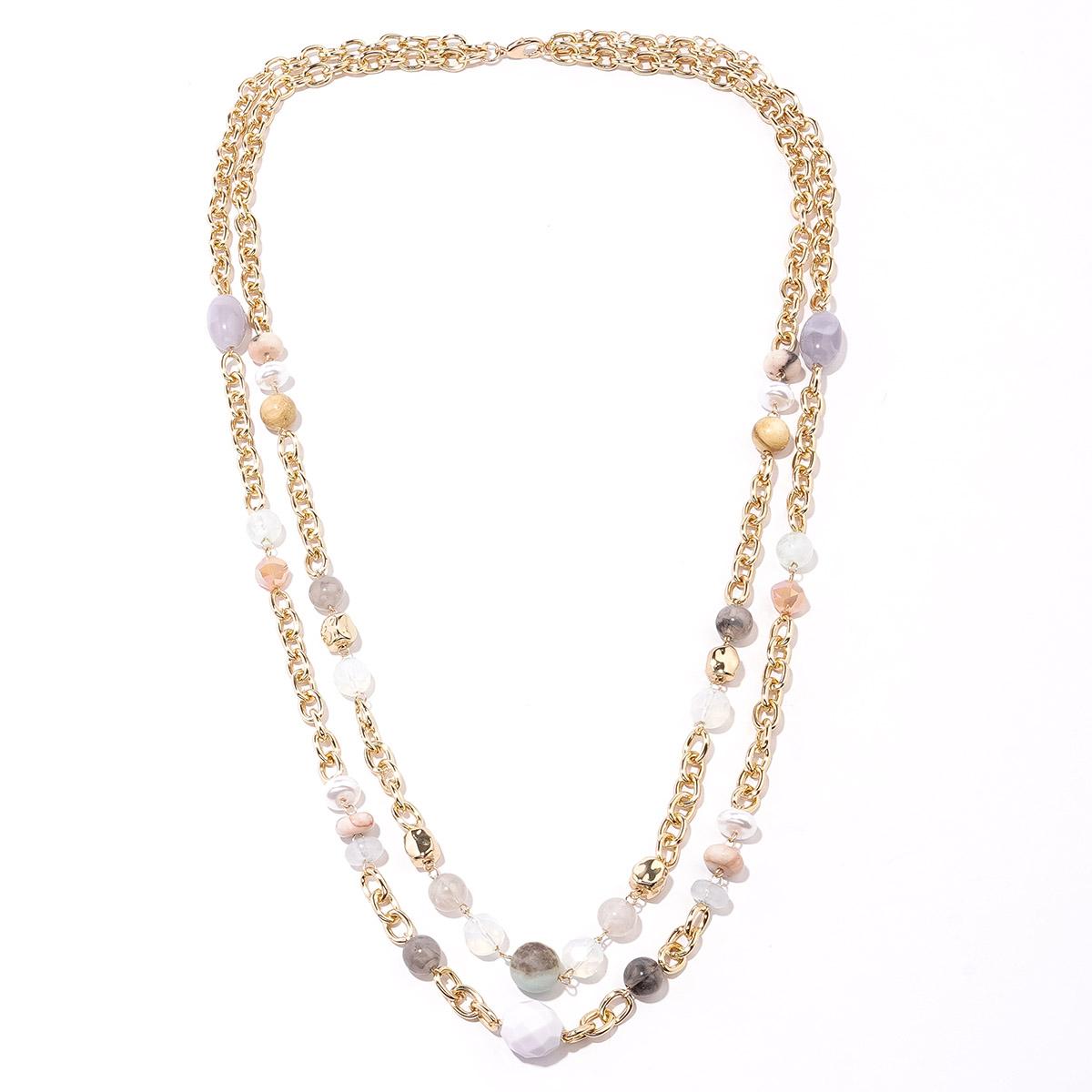 Click here for Ashley Cooper(tm) 2-Row Gold-Tone Station Pastel B... prices