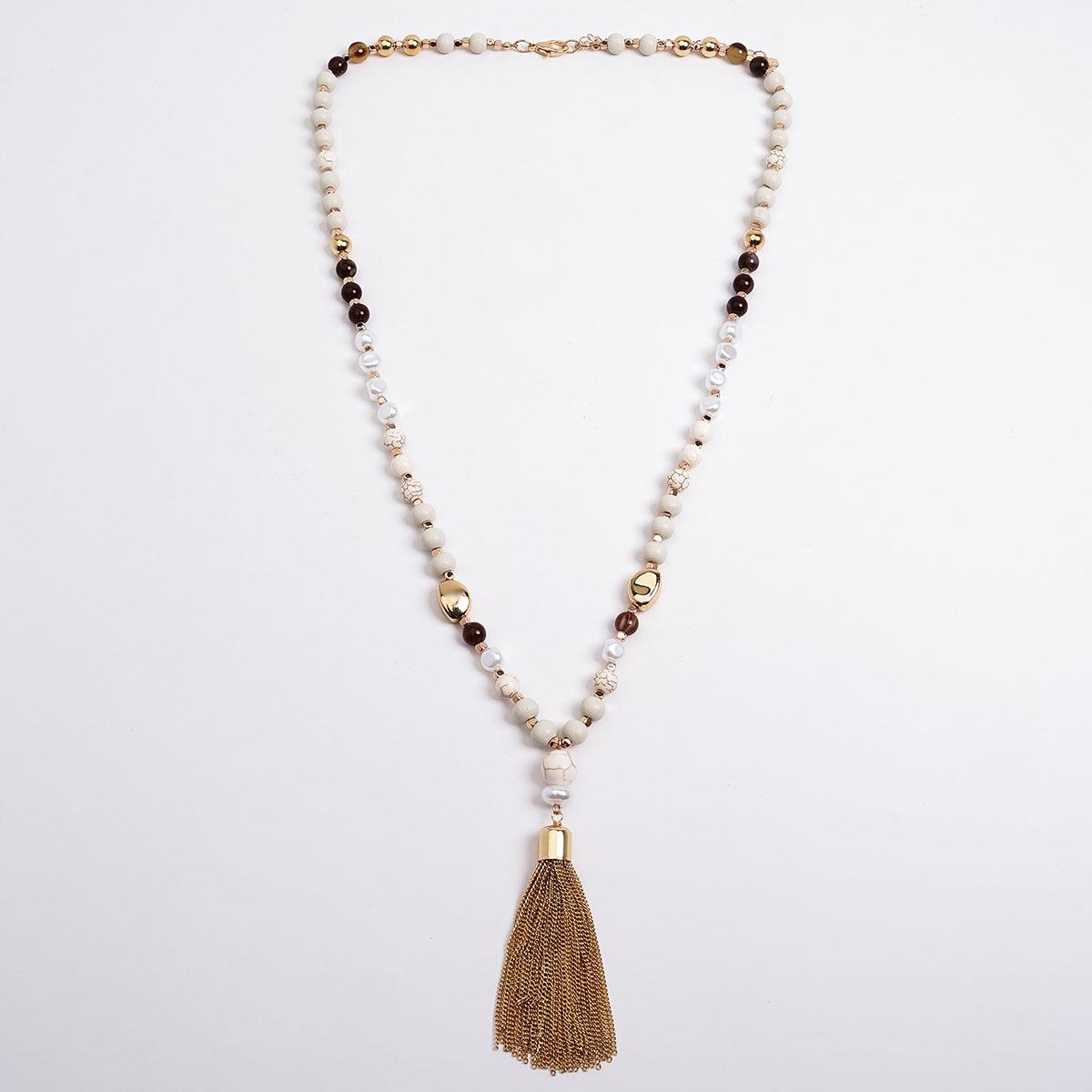 Click here for Ashley Cooper(tm) Bead/Stone/Chain Tassel Long Nec... prices