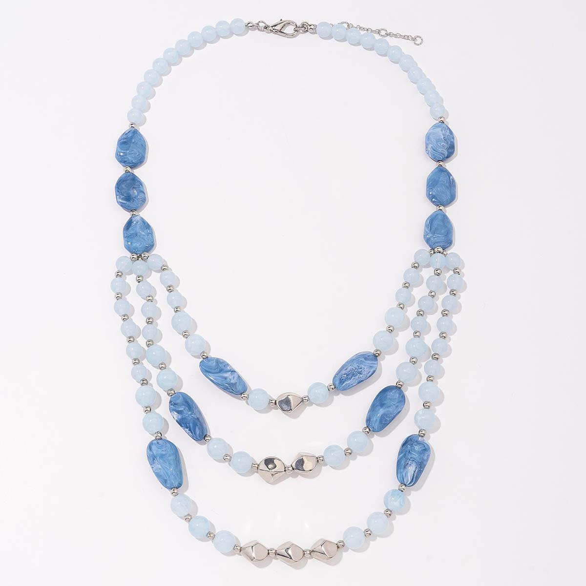 Click here for Ashley Cooper(tm) 3-Row Layered Blue Beaded Fronta... prices
