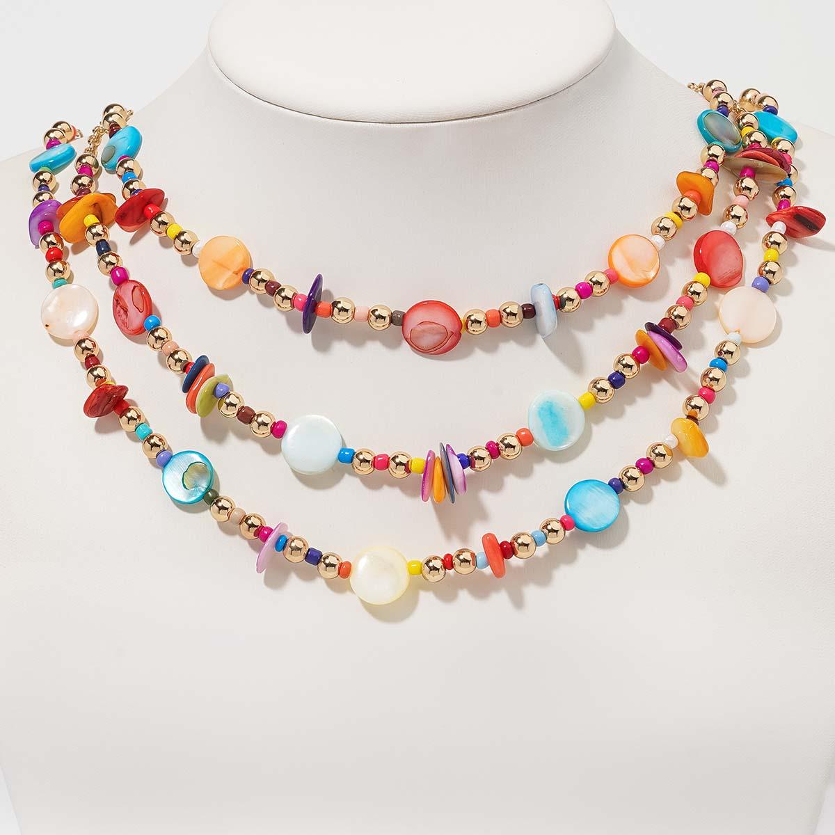 Click here for Ashley Cooper(tm) Gold-Tone 3-Row Multi-Color Shel... prices