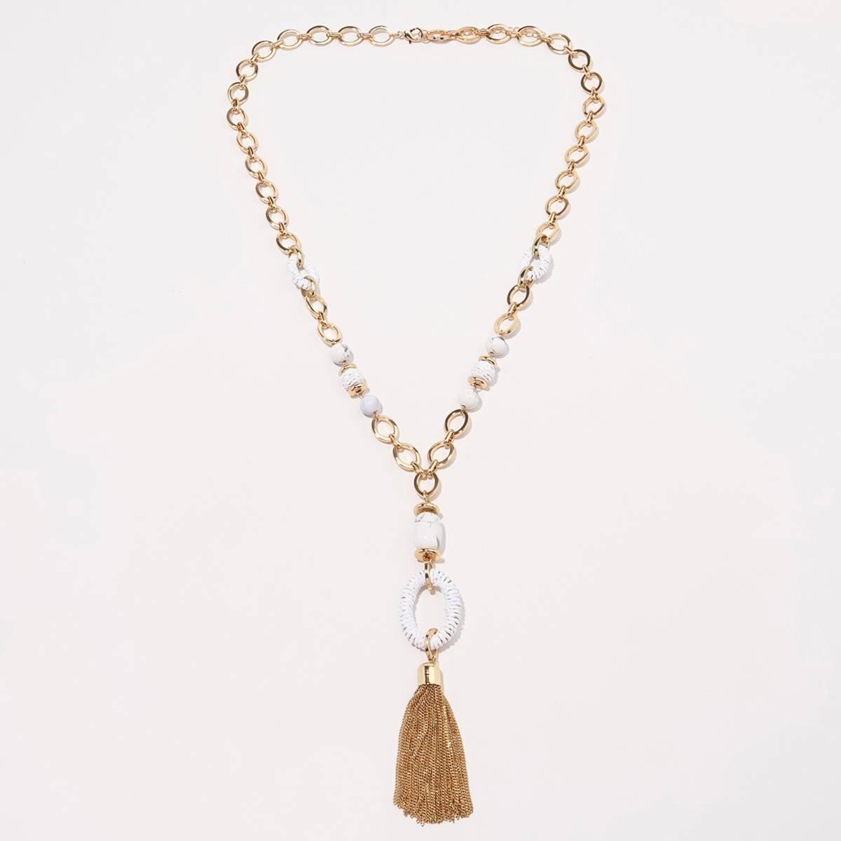 Click here for Ashley Cooper(tm) Raffia Wrapped Oval Ring Bead Ta... prices