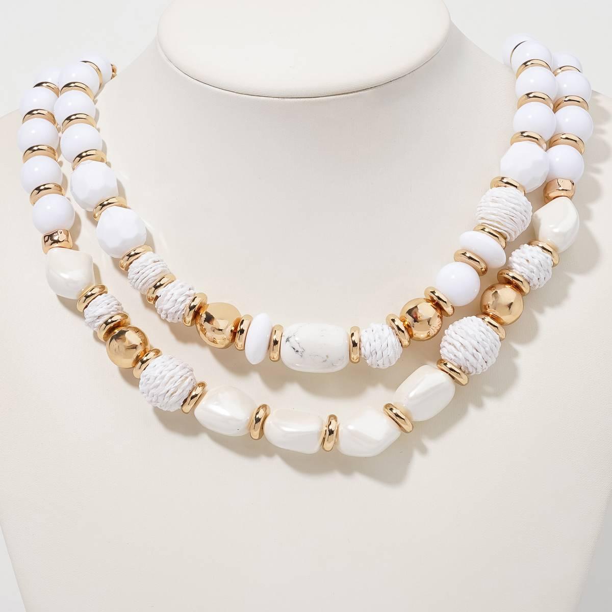 Click here for Ashley Cooper(tm) Gold-Tone Raffia Wrapped Beaded... prices