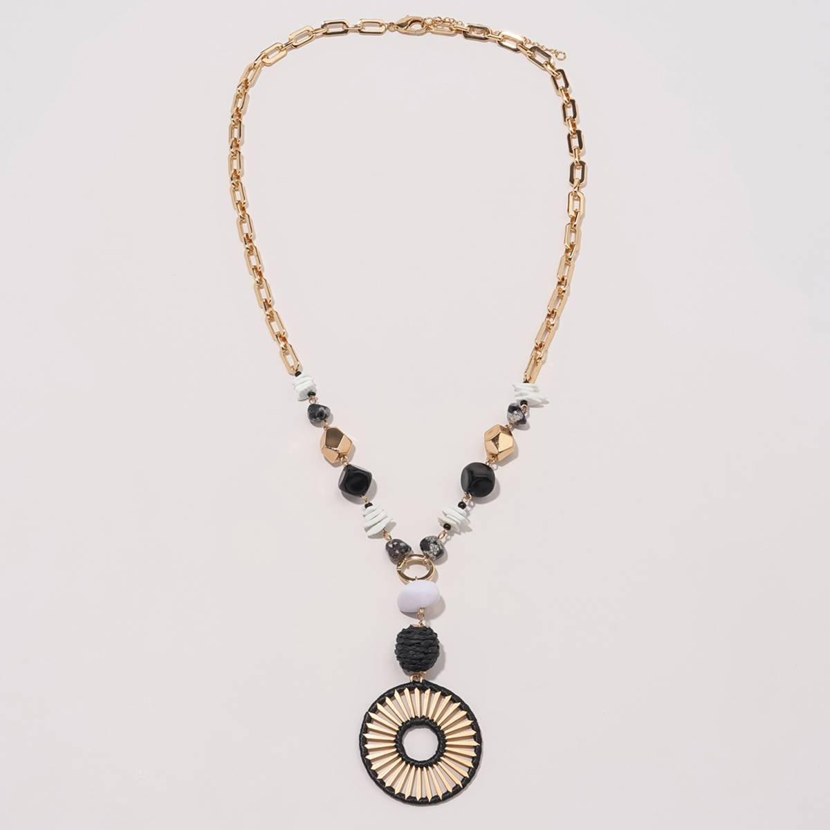 Click here for Ashley Cooper(tm) Black Raffia Wrapped Sunburst Lo... prices