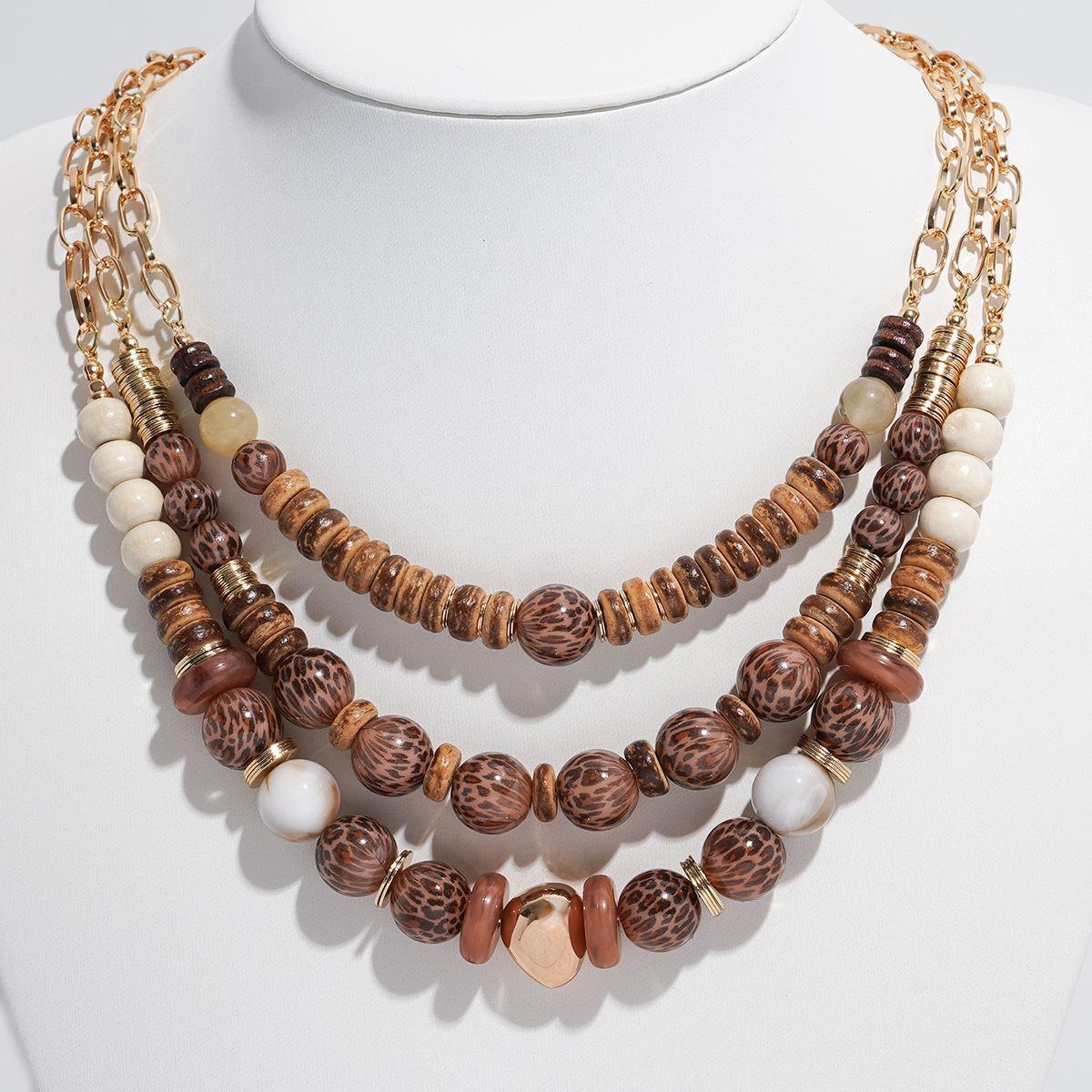 Click here for Ashley Cooper(tm) 3-Row Leopard & Wood Beads Layer... prices