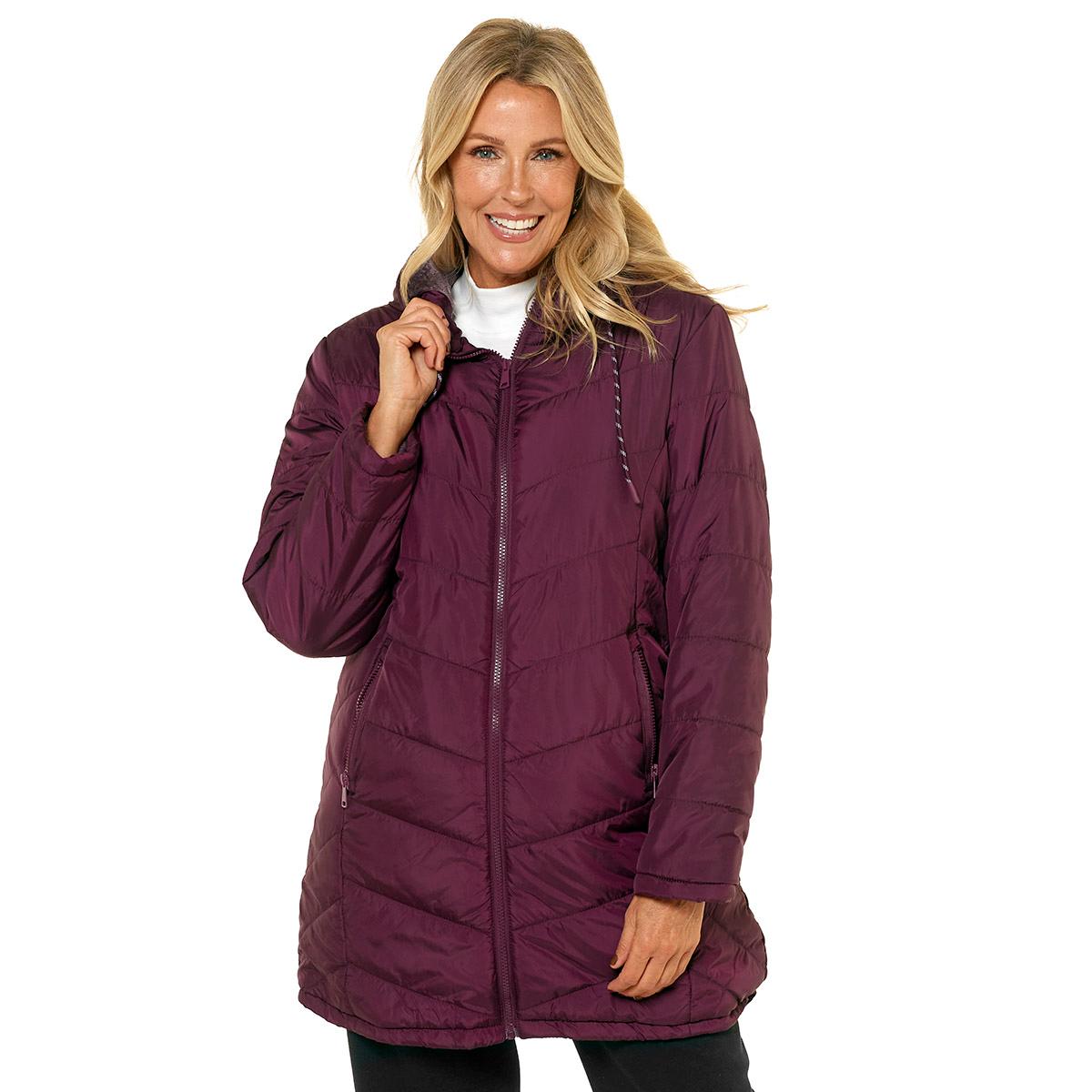 Click here for Womens Sport Axis Long Down & Puffer Jacket with C... prices