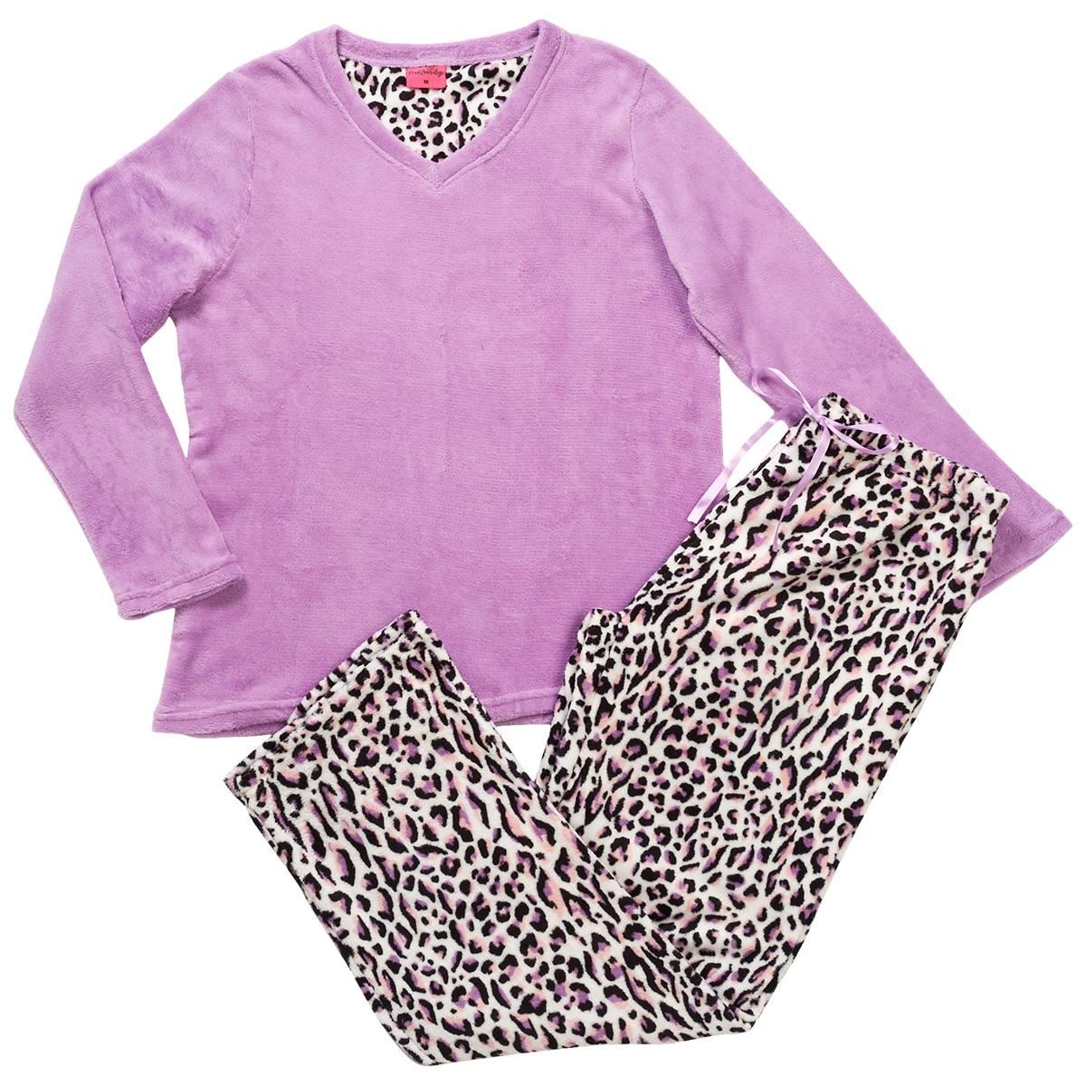 Click here for Womens Pink Laundry Coral Plush Animal Pajama Set prices