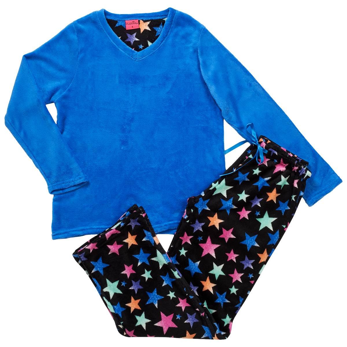 Click here for Womens Pink Laundry Coral Plush Star Pajama Set prices