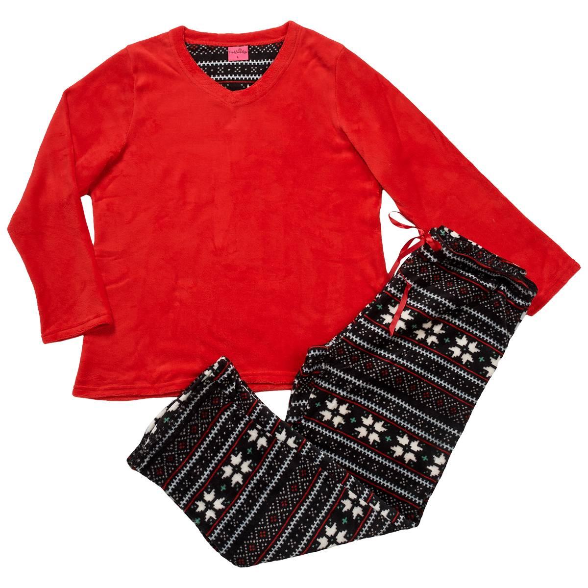 Click here for Womens Pink Laundry Coral Plush Snowflake Fair Isl... prices