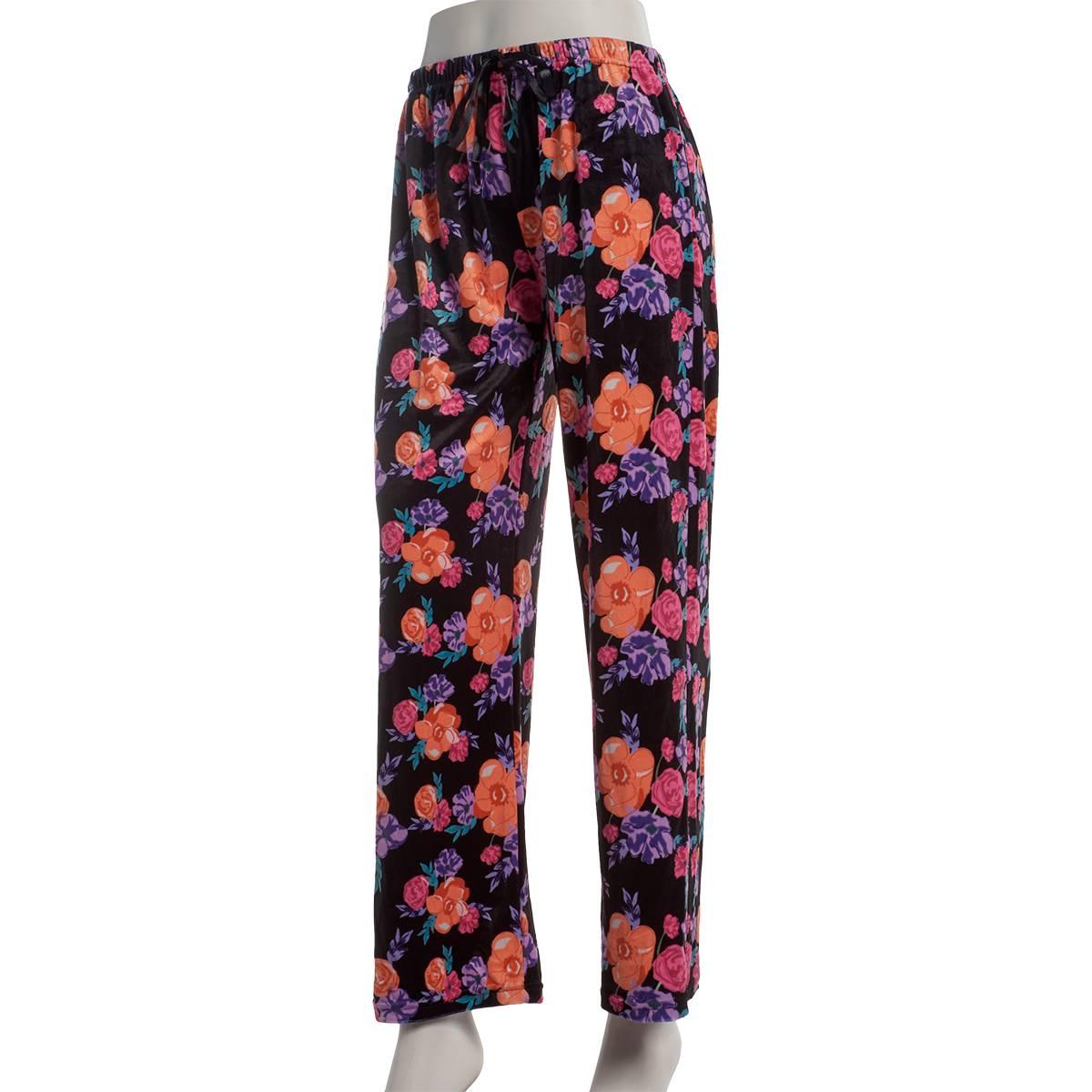Click here for Womens Barely Pink Baby Fleece Floral Pajama Pants prices