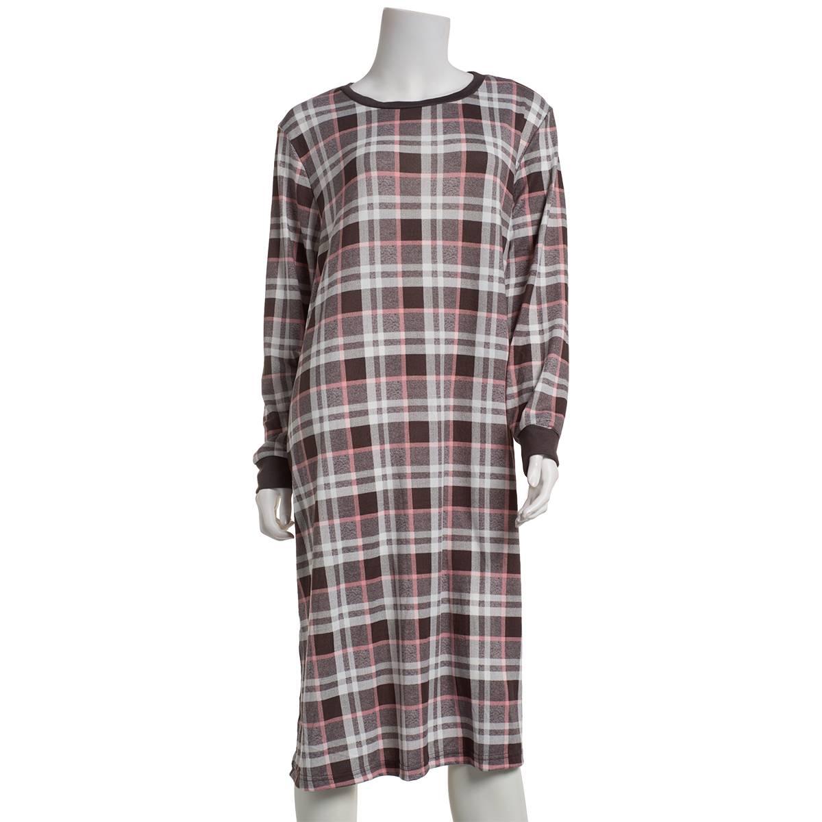 Click here for Womens Pink Laundry Long Sleeve Plaid Nightshirt prices