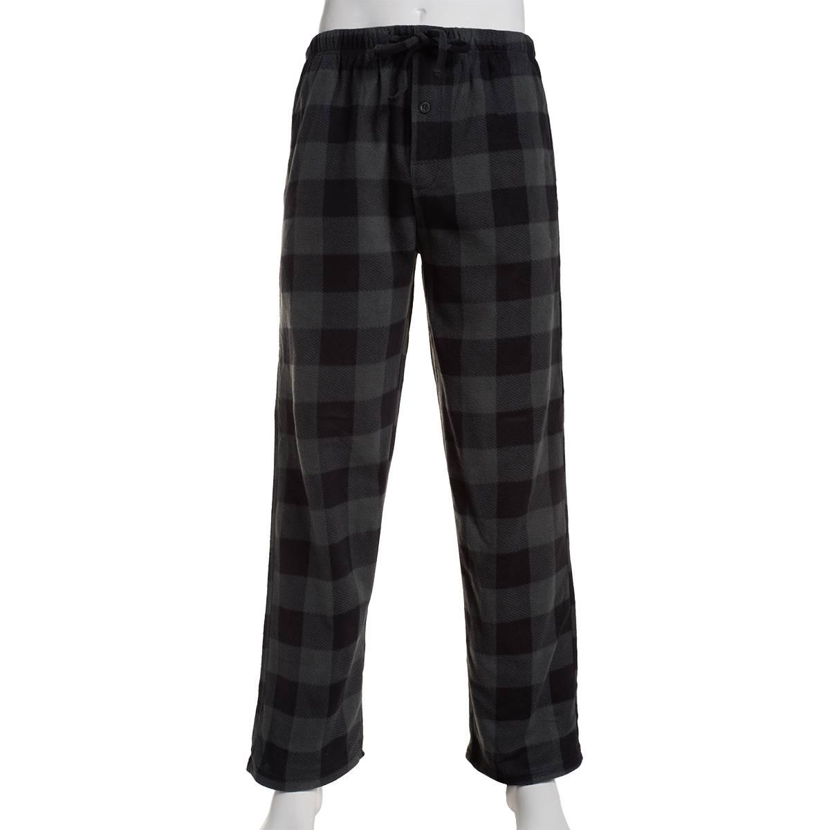 Click here for Mens Architect(R) Plaid Rolled Pajama Pants - Blac... prices