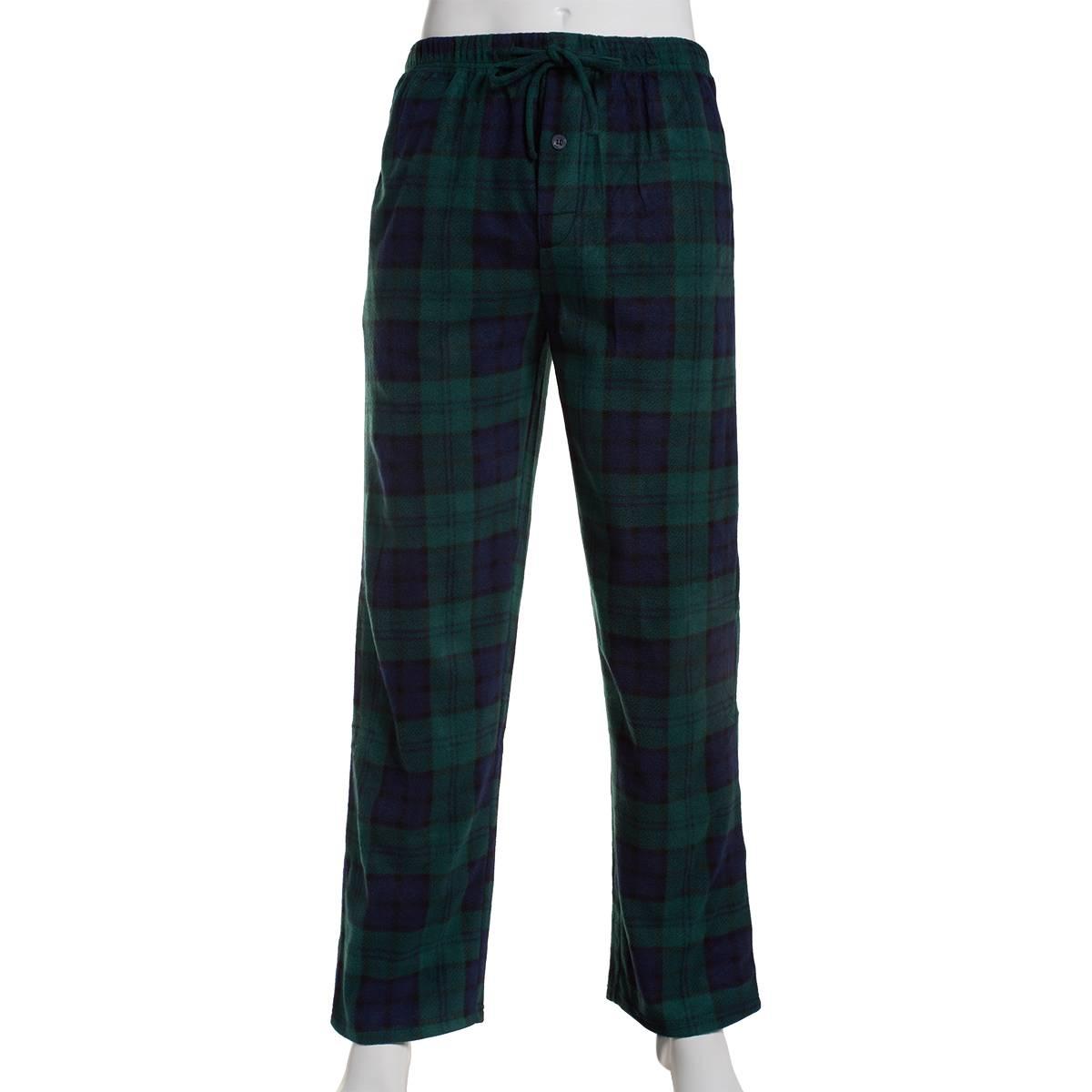 Click here for Mens Architect(R) Plaid Rolled Pajama Pants - Gree... prices