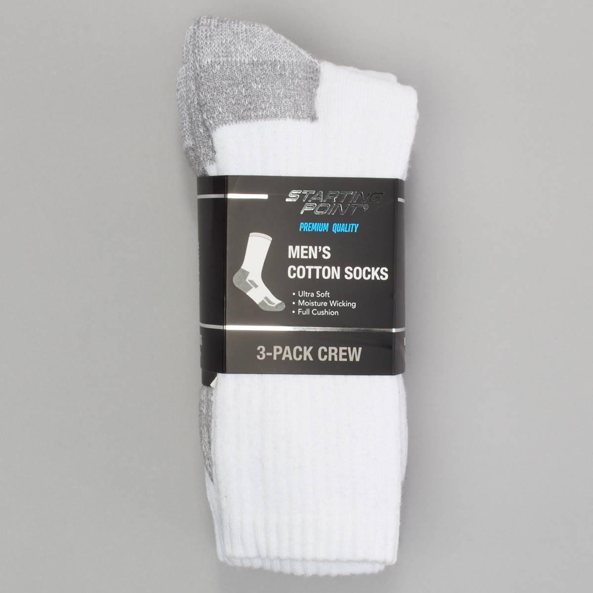 Click here for Mens Starting Point 3 Pack Crew Socks prices