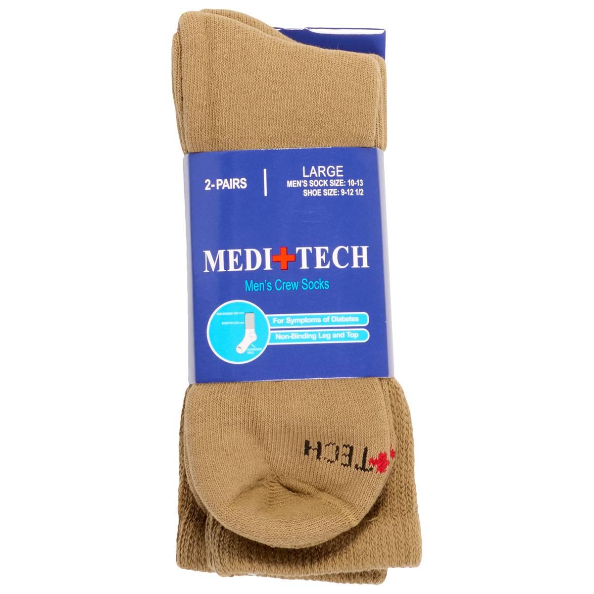Click here for Mens Meditech Medical 2pk. Crew Socks prices